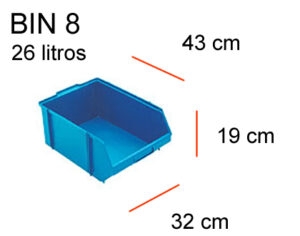 Caixa Plástica Organizadora - Gaveteiro Bin nº 8 - Sandplast Marfinite